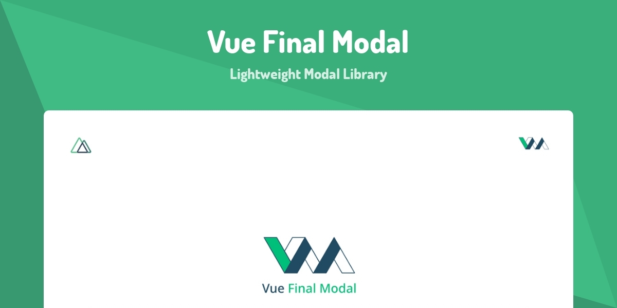 Vue Final Modal Lightweight Modal Library Made With Vuejs